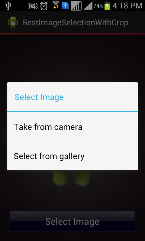 Android Tutorials and Tips: Capture OR Select from gallery and Crop Image on Android