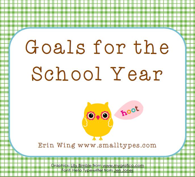 Back to School Goals and Bookmarks - Classroom Freebies