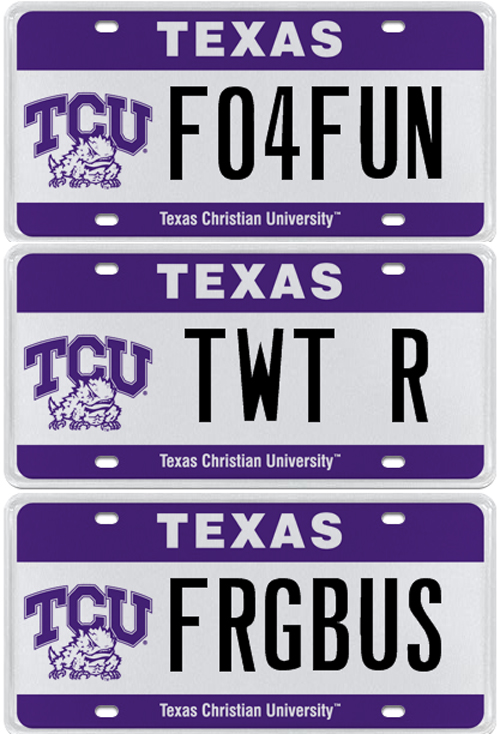 Comrades True TCU themed License Plates comrades-true-tcu-themed-license-plates
