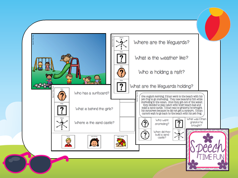Summer Differentiated Question Scenes! - Speech Time Fun: Speech and ...