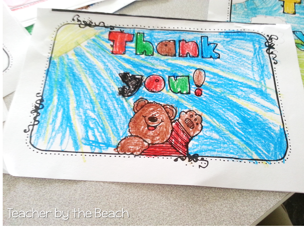 Thank You Cards - Freebie! - Teacher by the Beach