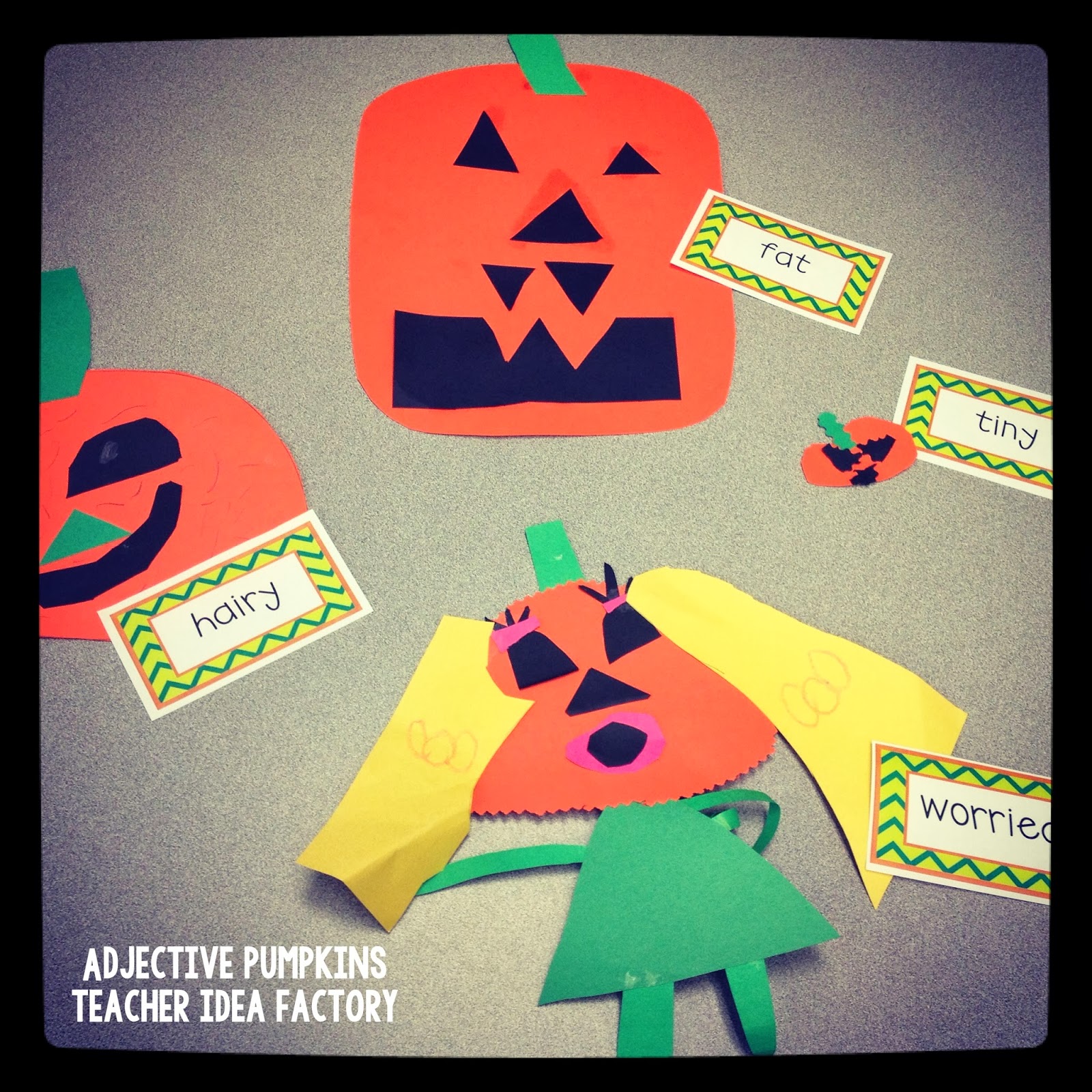 ADJECTIVE PUMPKINS + SPOOKY WRITING FREEBIE - Teacher Idea Factory