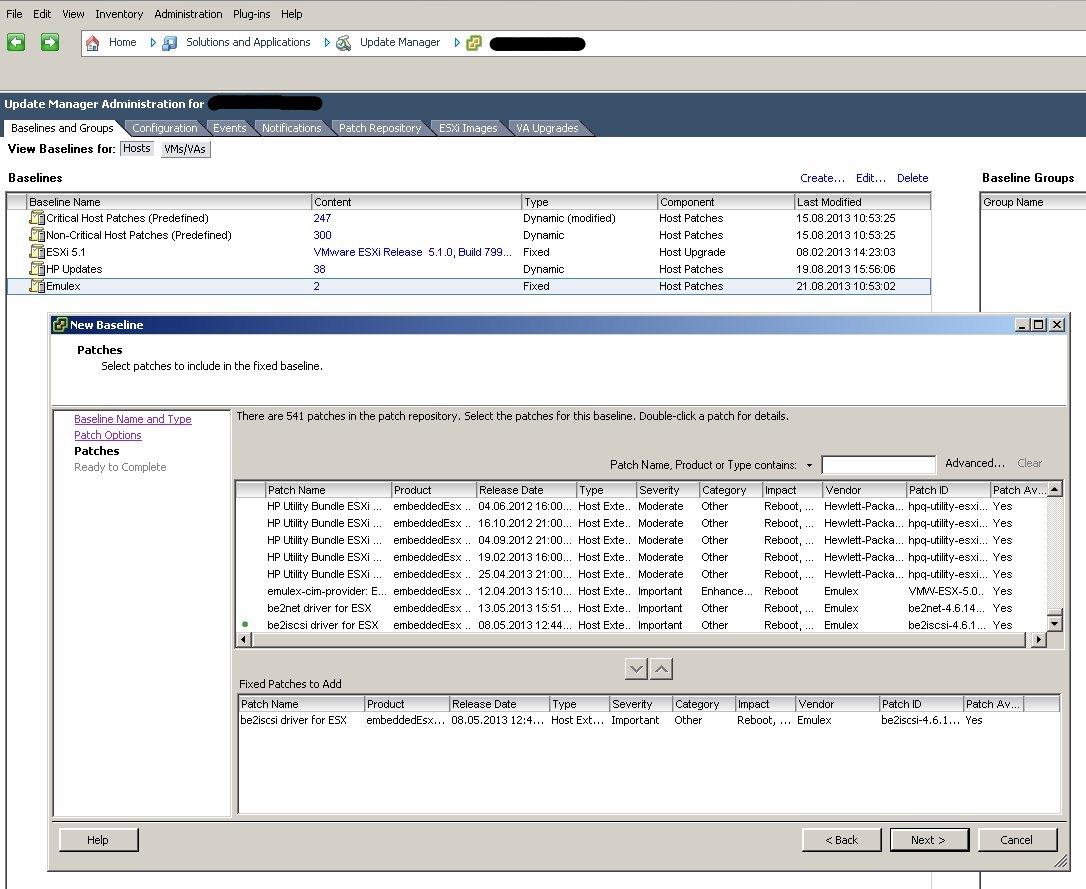 Обновление драйвера Emulex на VMware ESXi 5.1. OneCommand Manager. | IT-пилот