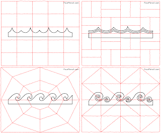 Four grid: Free printable Sea grid line drawing worksheet/activity for kids