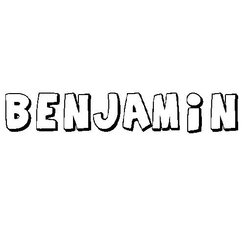 COLOREA TUS DIBUJOS: Nombre Benjamin para colorear COLOREA TUS DIBUJOS: Nombre Benjamin para colorear