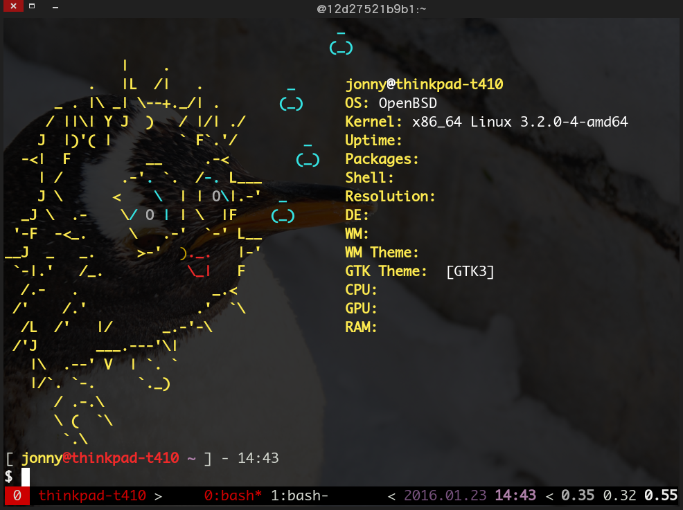 screenfetch - 命令列 (cli) 裡的檢視系統工具