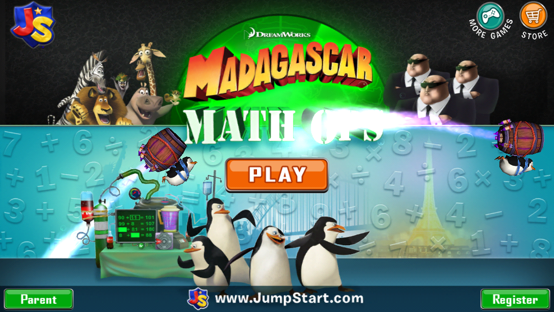 Katie's Nesting Spot: Kid's App Review: Jumpstart's Madagascar Math Ops