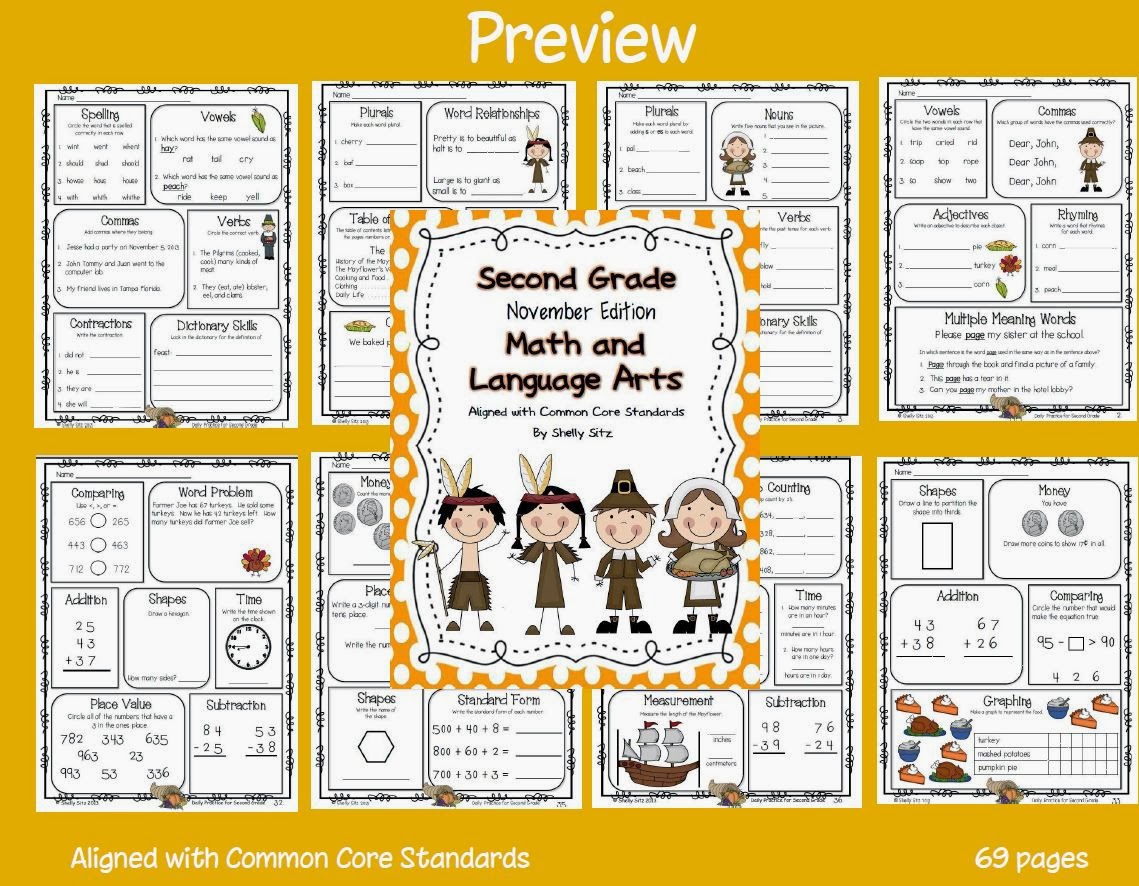 November Daily Practice Freebie - Second Grade Teaching Blog