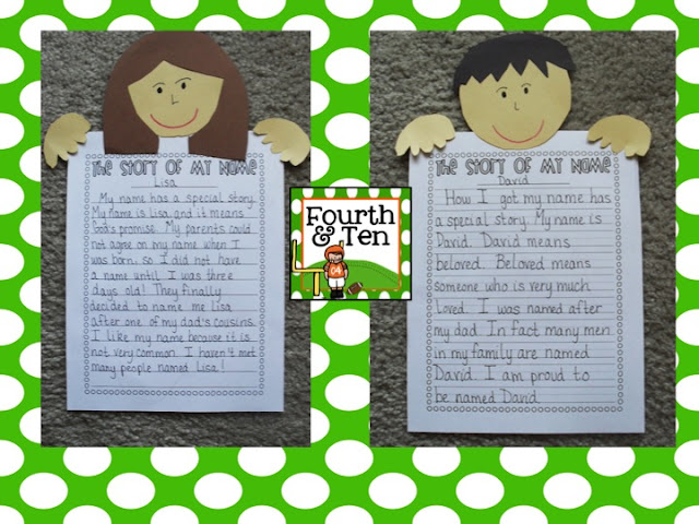 Fourth and Ten: The Story of My Name Writing and Craftivity Update