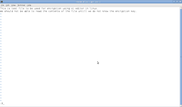 Linux World: Encrypting text files using VI editor Linux World: Encrypting text files using VI editor