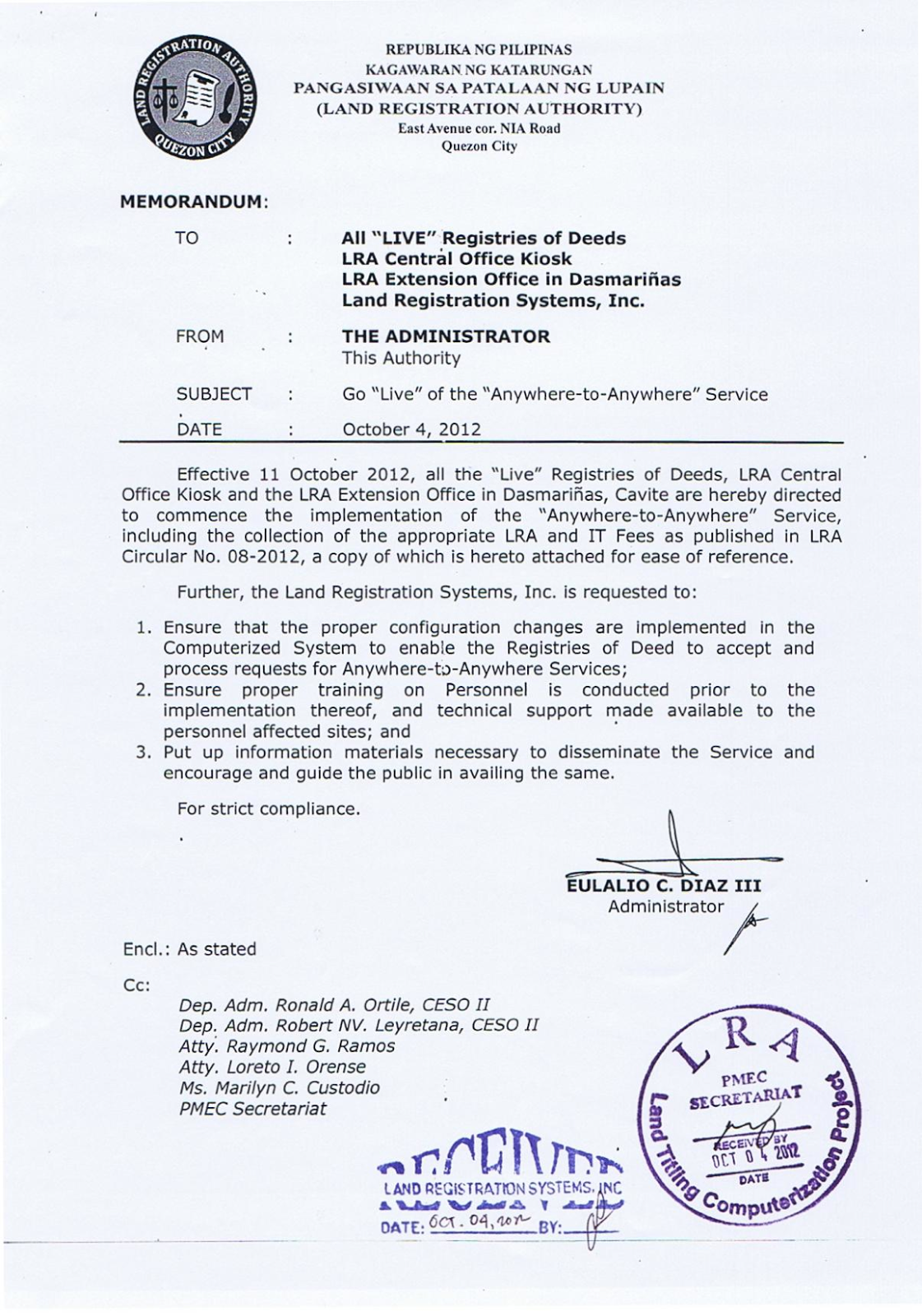 THE PROJECT REVIEW Information Land Registration Authority A2A the-project-review-information-land-registration-authority-a2a