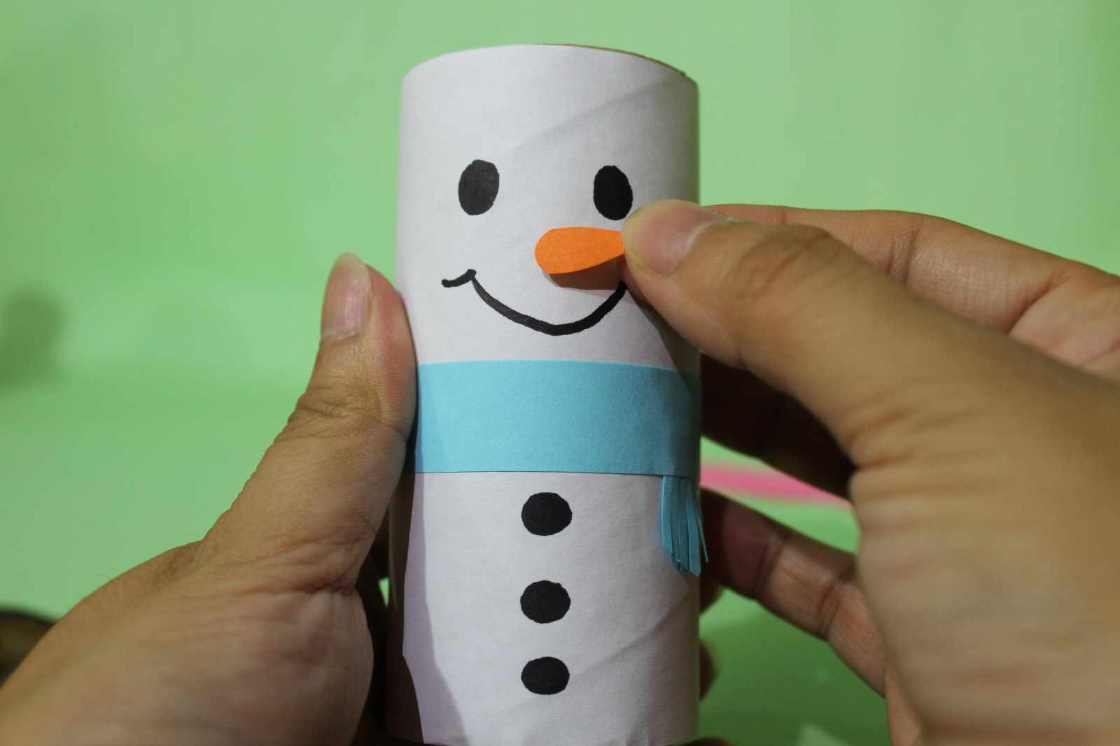OC-Craft: How to Make Snowman Christmas Craft using Toilet Paper Roll?