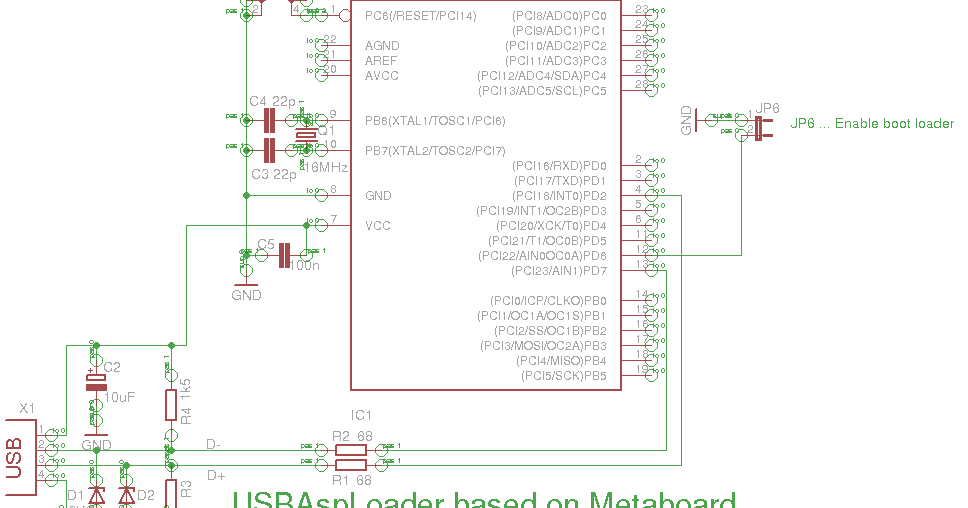 USBAspLoader with Atmega16A-PU Atmega16 Atmega32A-PU Atmega32