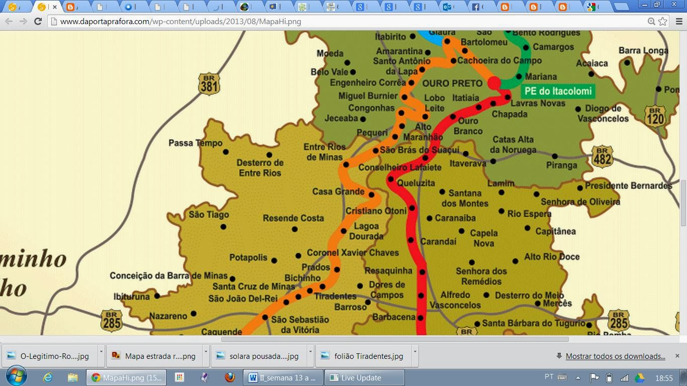Mapa Da Estrada Real Caminho Velho - LIBRAIN