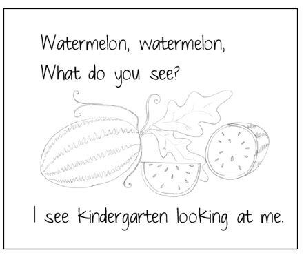 Watermelon book printable - rubber boots and elf shoes