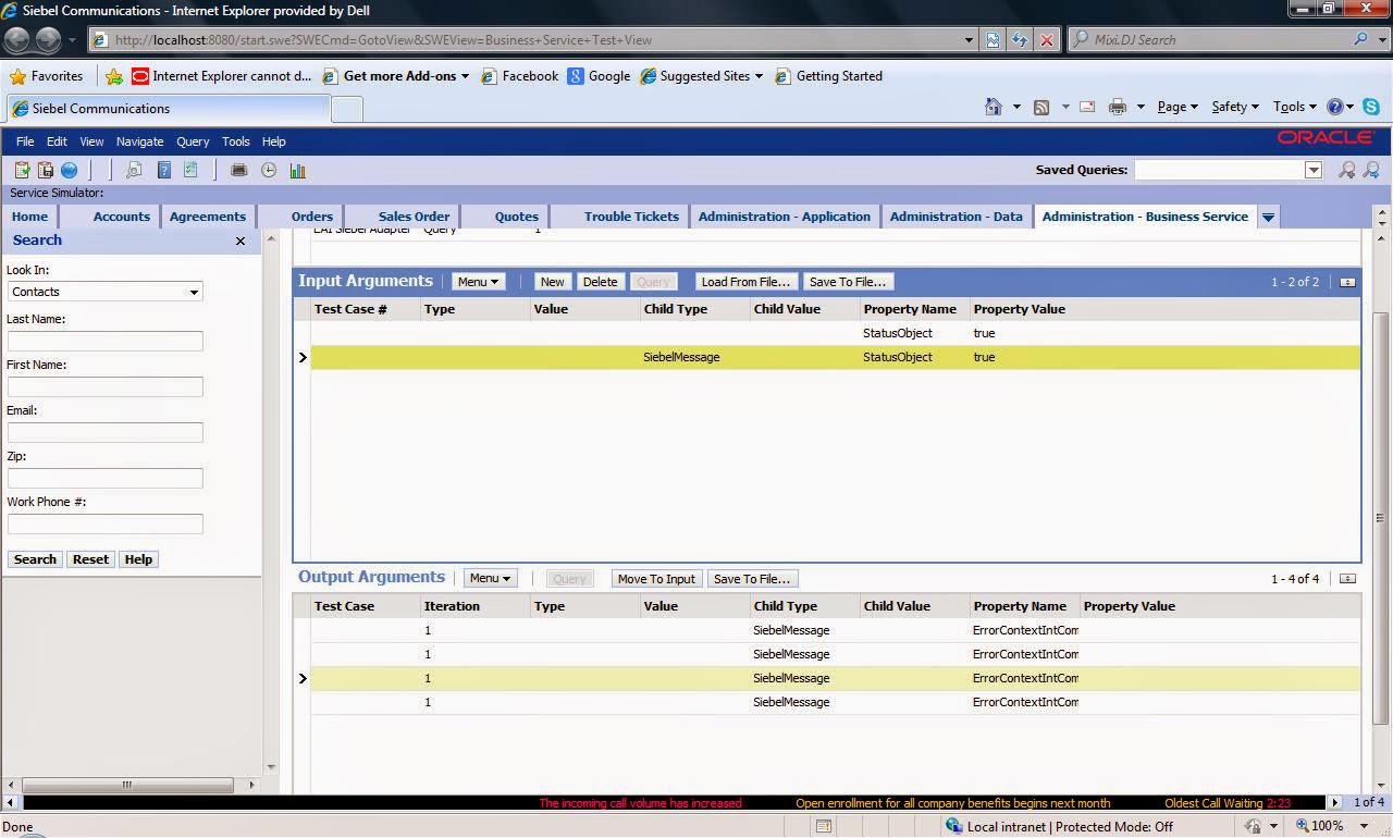 Experimental CRM: SIEBEL: Search Configuration Experimental CRM: SIEBEL: Search Configuration