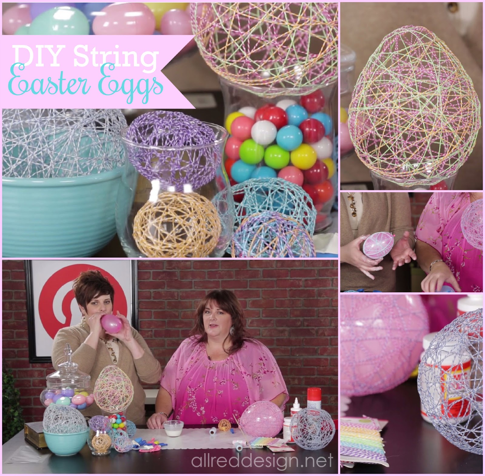 Allred Design Blog: Inspired by Pinterest: String Easter Eggs