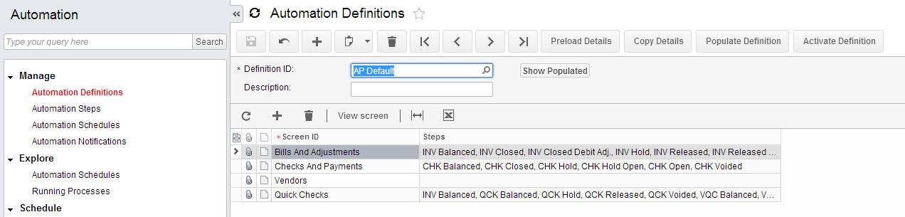 Acumatica Singapore: Automation Steps and Definitions Explained. Rapid Copy to Another Company.