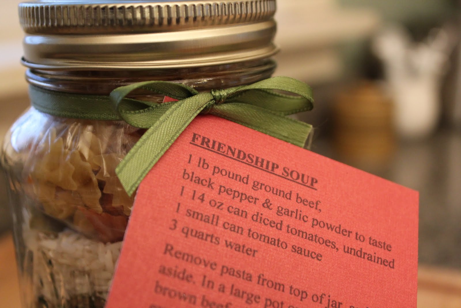 Friendship Soup Mix in a Jar