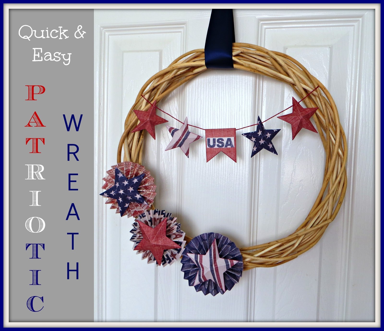 Crafty in Crosby: Quick and Easy Patriotic Wreath