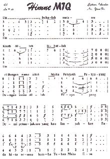 koleksi not angka: Not Angka Mars MTQ