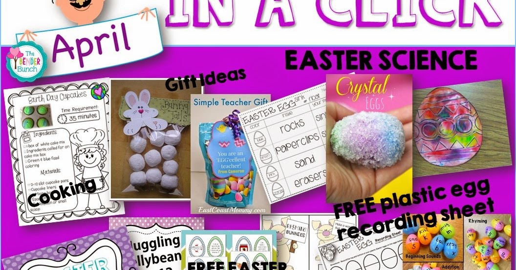 The Bender Bunch: APRIL in a Click with 5 Easter Freebies