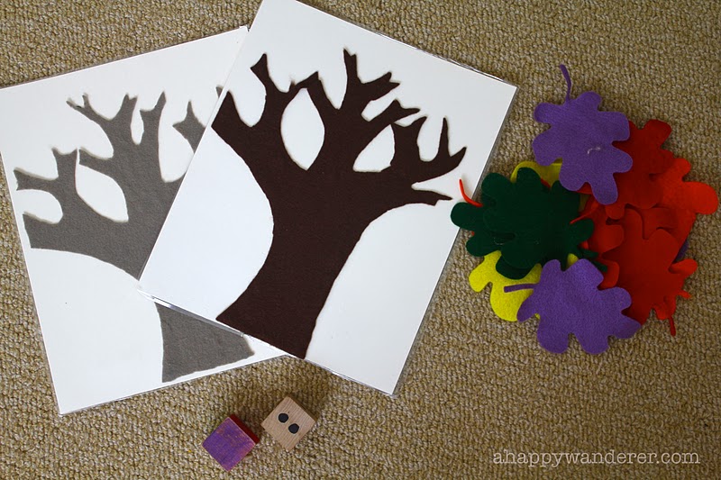 a happy wanderer: fall leaves game...