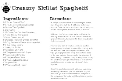 Kaitlin in the Kitchen: Creamy Skillet Spaghetti
