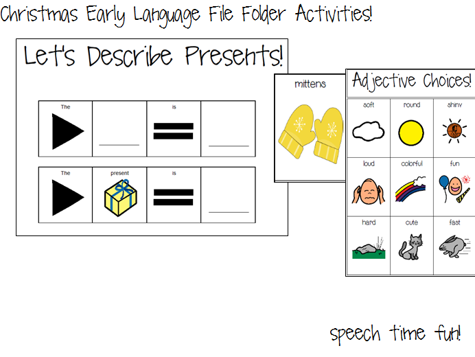 Christmas Early Language File Folder Activities! - Speech Time Fun ...
