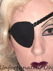 Unfortunately Oh!: Eye Patch Tutorial #2: Scissors & Glue Version--Pirate Style!