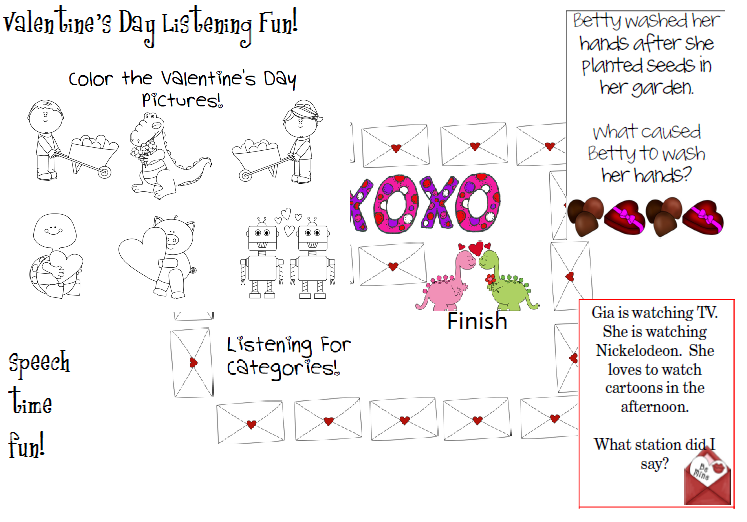 Valentine's Day Listening Fun! - Speech Time Fun: Speech and Language ...