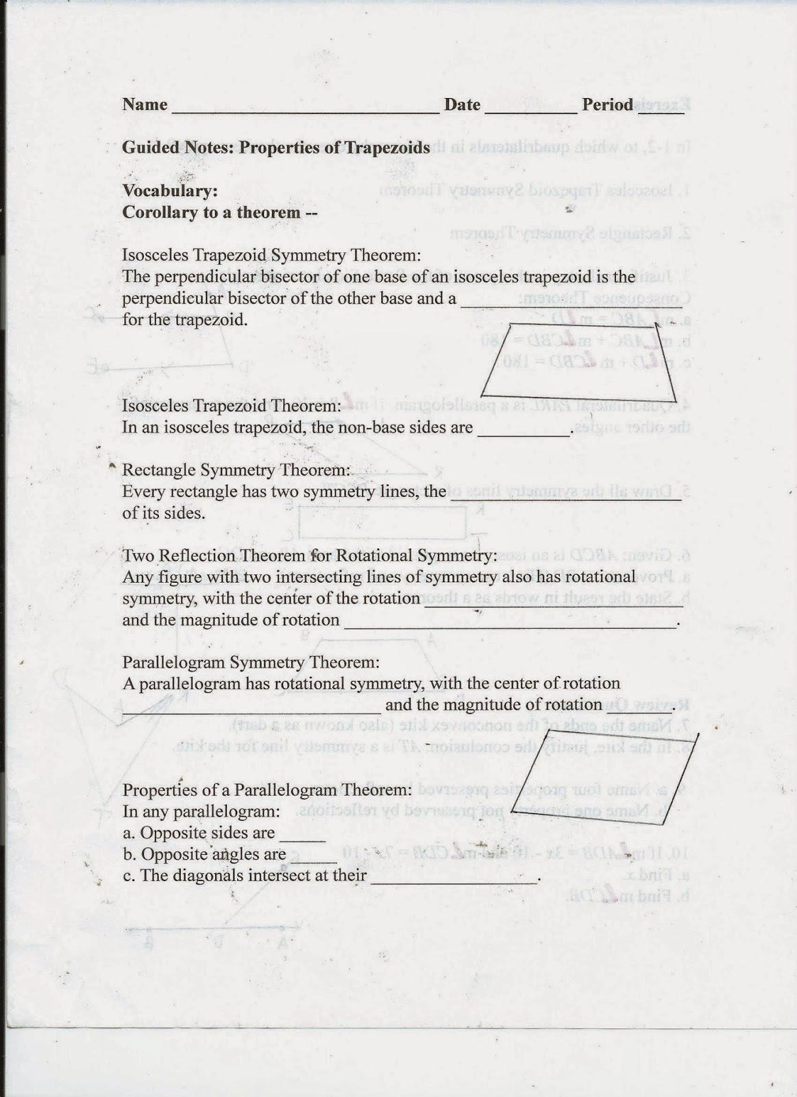 Geometry, Common Core Style: Section 5-6 (and other sections ...