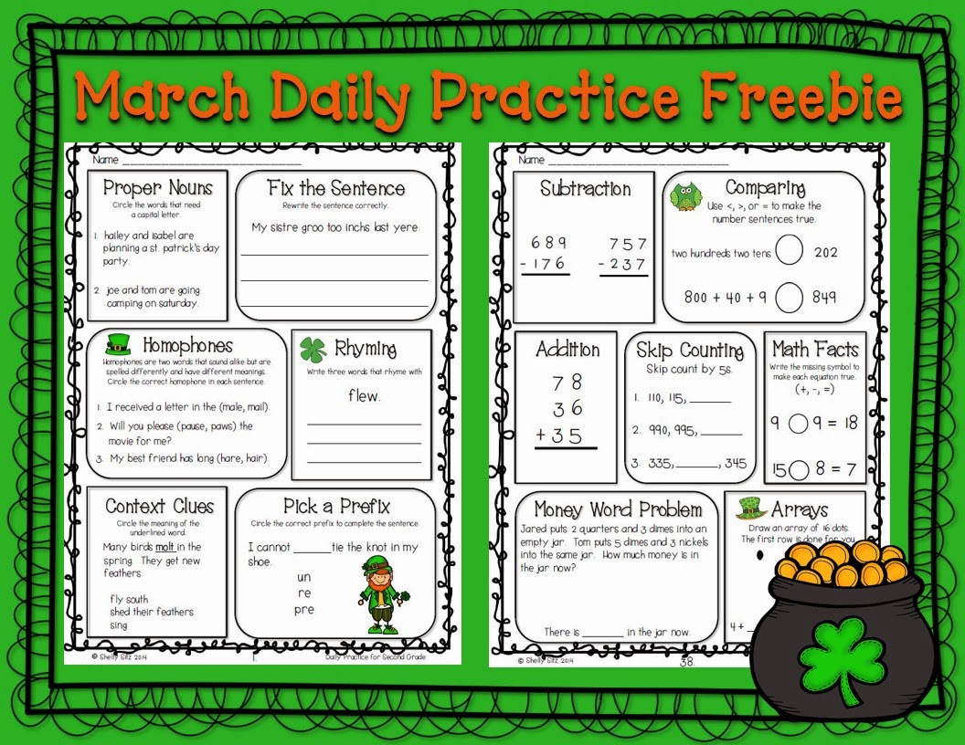 March Daily Practice - Second Grade Teaching Blog