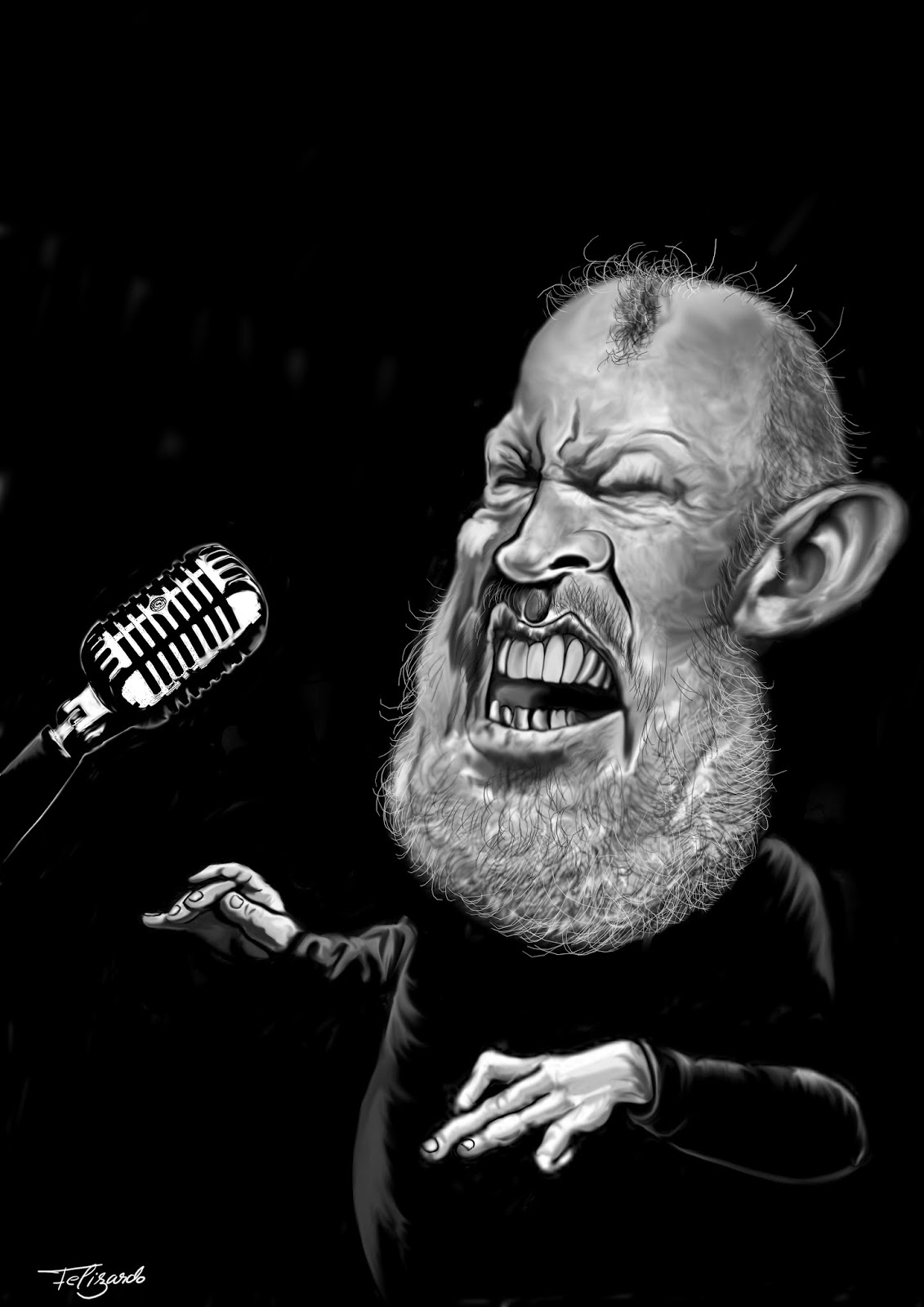 Felizardo Cartoon: Caricatura de homenagem a Joe Cocker Felizardo Cartoon: Caricatura de homenagem a Joe Cocker
