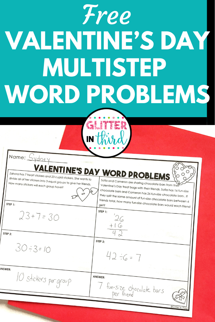 Are you looking for Valentine's Day word problems? - Glitter in Third