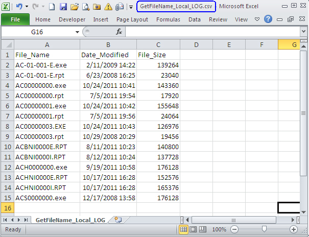 sharing: How To Get File Name - File Size and Date Modified in Folder sharing: How To Get File Name - File Size and Date Modified in Folder