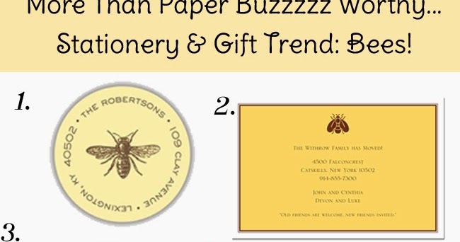 More Than Paper Blog: Bee Stationery