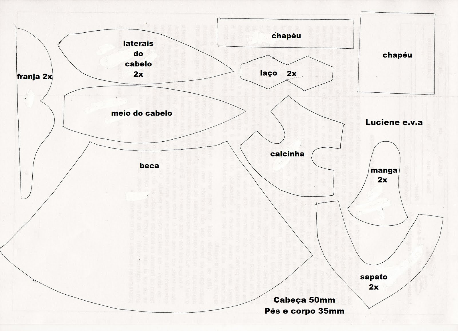 Moldes de fofuchos gratis - Imagui