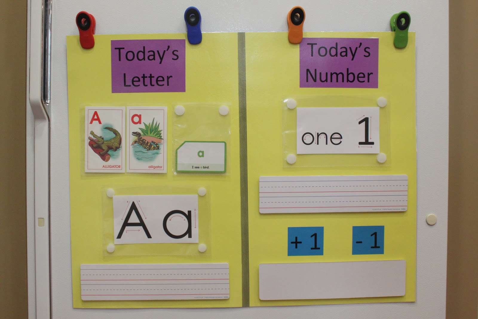 Keeping up with the Kiddos: Letter and Number of the Day