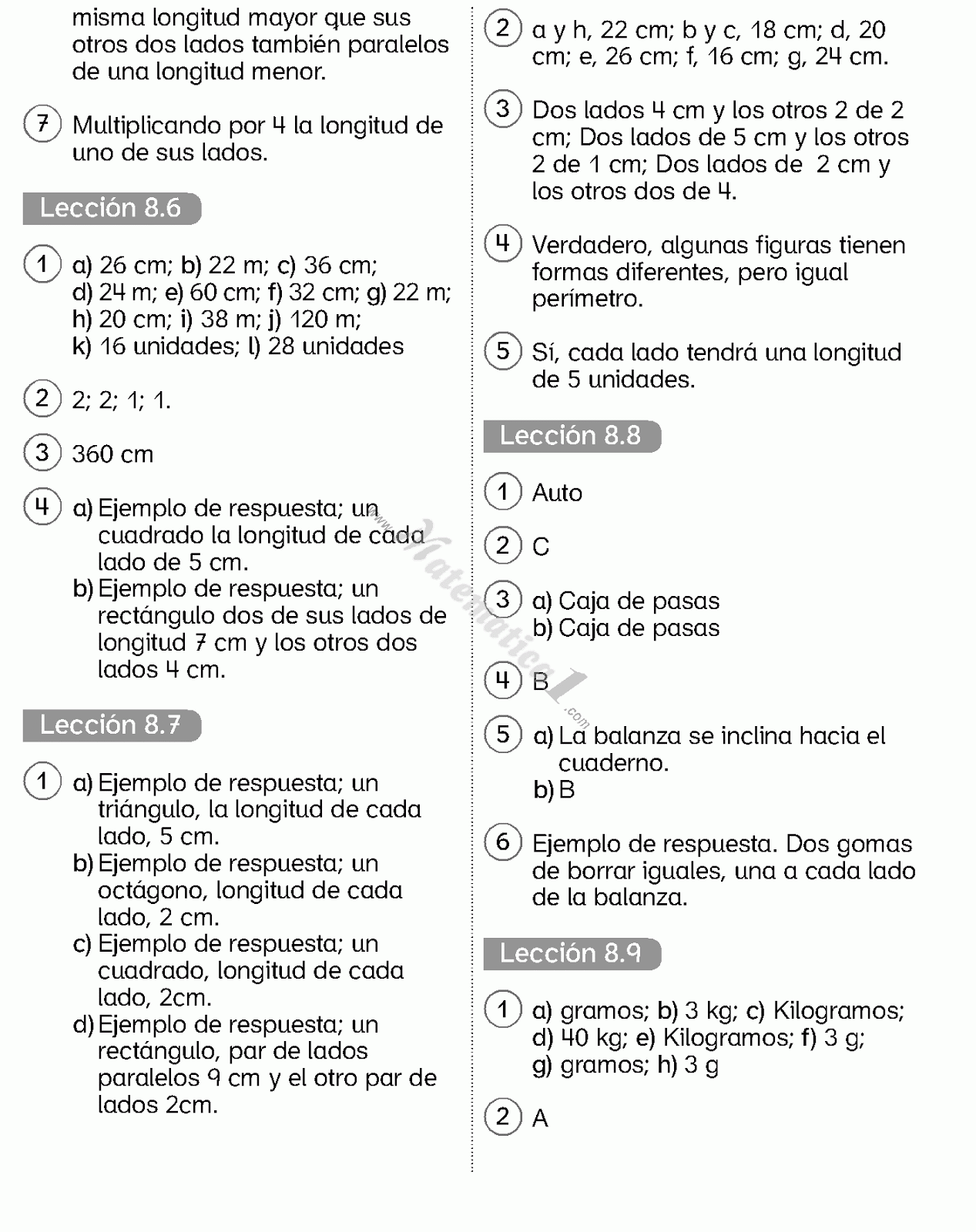PERIMETROS EJEMPLOS RESUELTOS DE MATEMATICA 3–TERCERO BASICO PDF