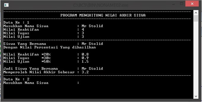 Zona X7: C++ Program Menghitung Nilai Akhir Siswa Zona X7: C++ Program Menghitung Nilai Akhir Siswa