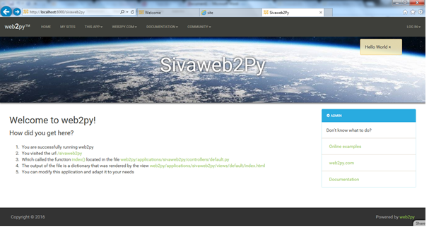 Learn and shine: Getting started with web2py framework