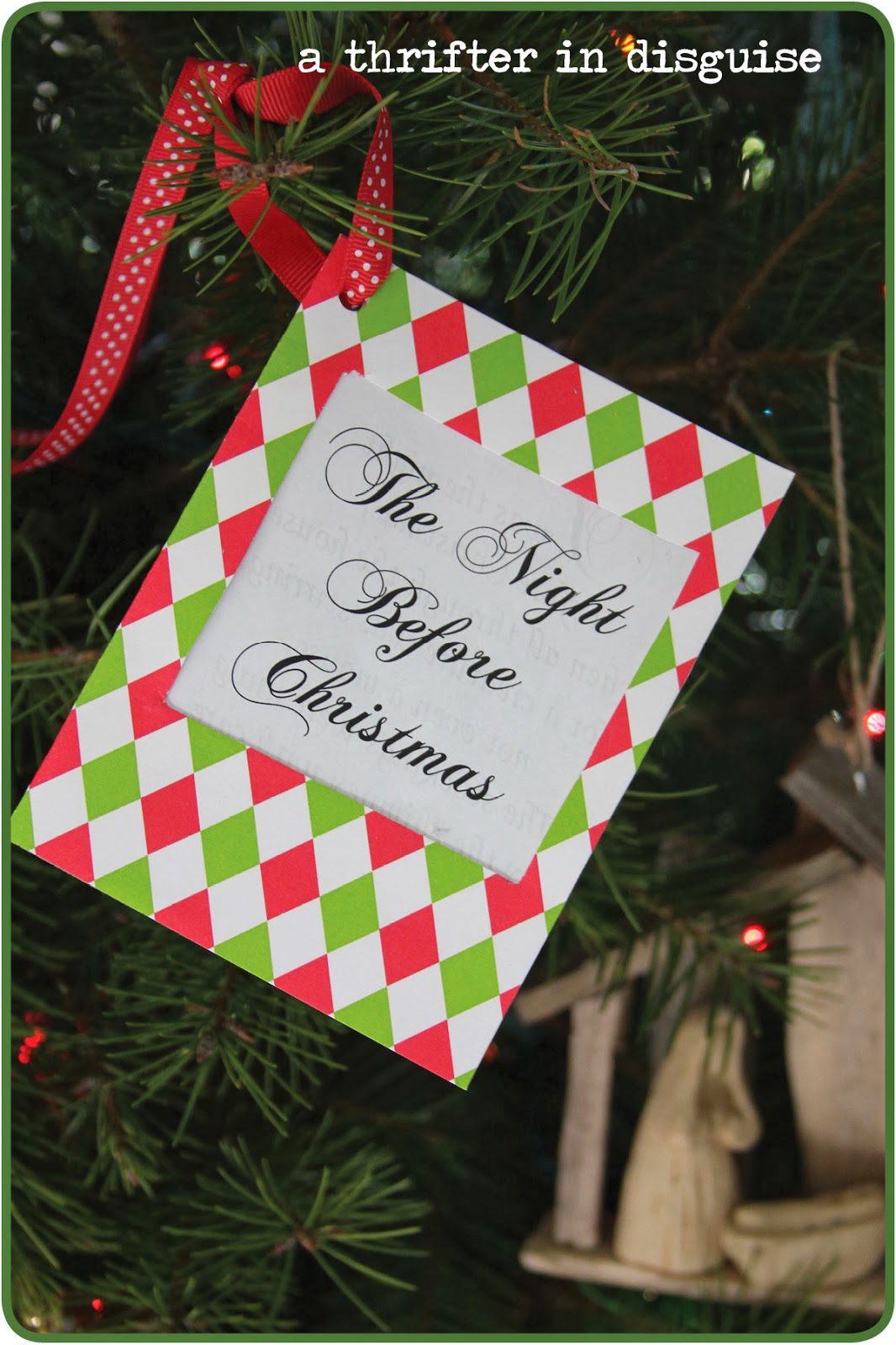 A Thrifter in Disguise: Free DIY Ornament: Printable & Tutorial