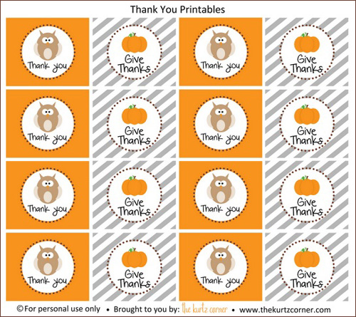 My Owl Barn: Freebie: Thanksgiving Printables