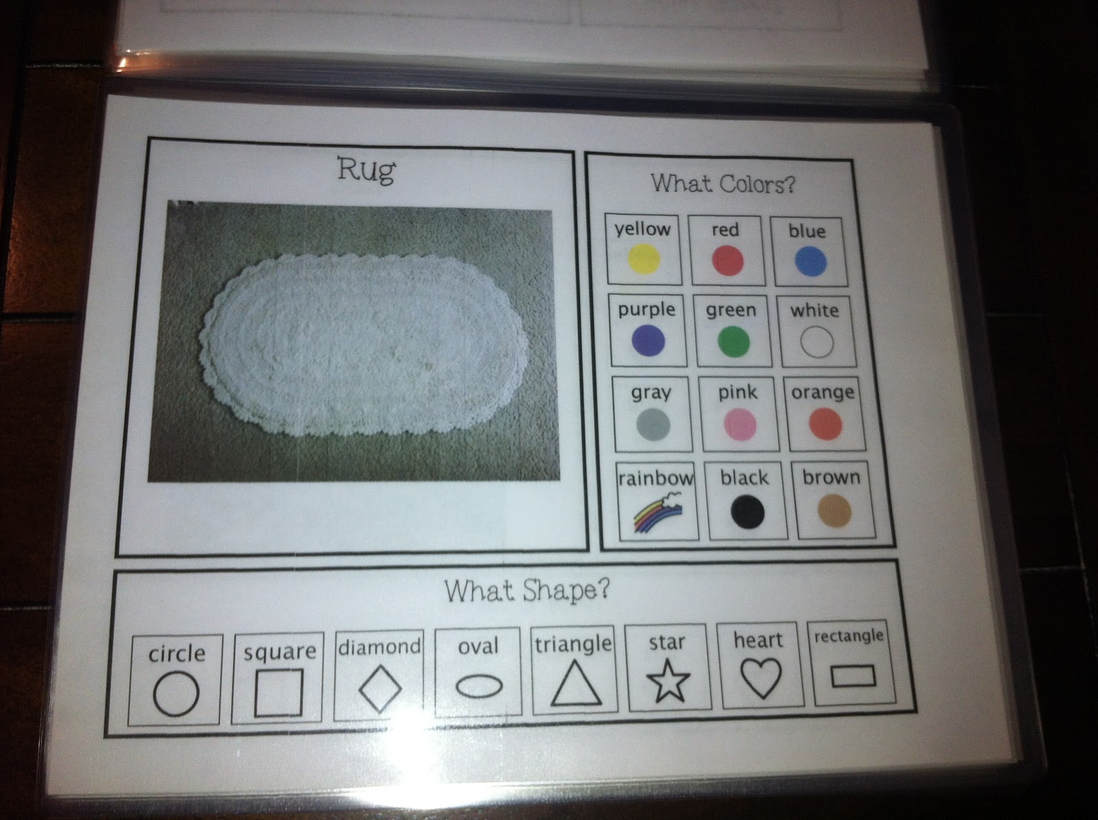 What Shape/What Colors Adapted Book! » Autism Adventures