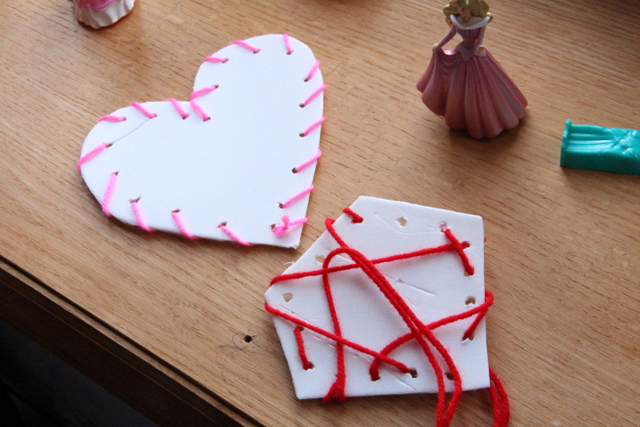 DIY Lacing Cards (from a carry out container!!) - The OT Toolbox