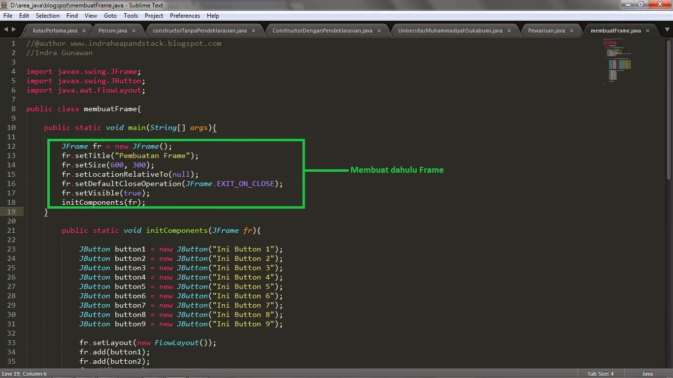 Membuat JFrame Berkolaborasi dengan Gridlayout, Flowlayout dan JButton ... Membuat JFrame Berkolaborasi dengan Gridlayout, Flowlayout dan JButton ...