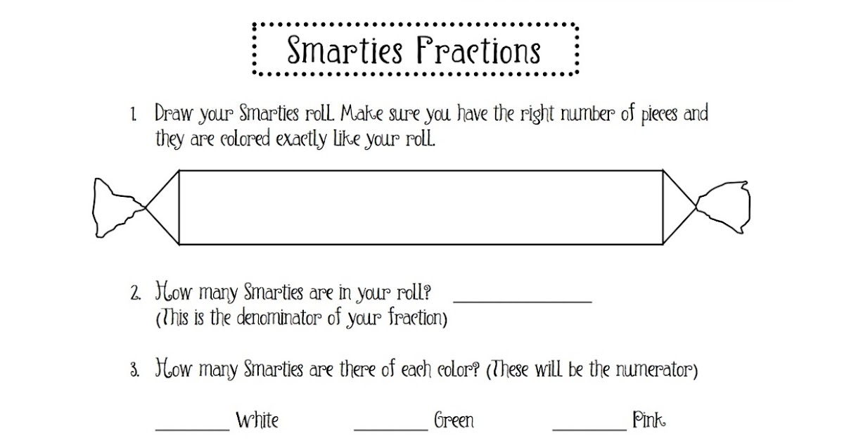 Upper Grades Are Awesome: Smart Smarties Fraction Fun