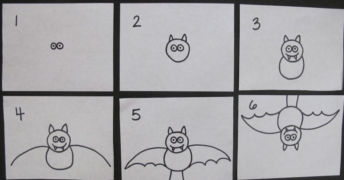 bren in room 10 : Bat Directed Drawing Tutorial