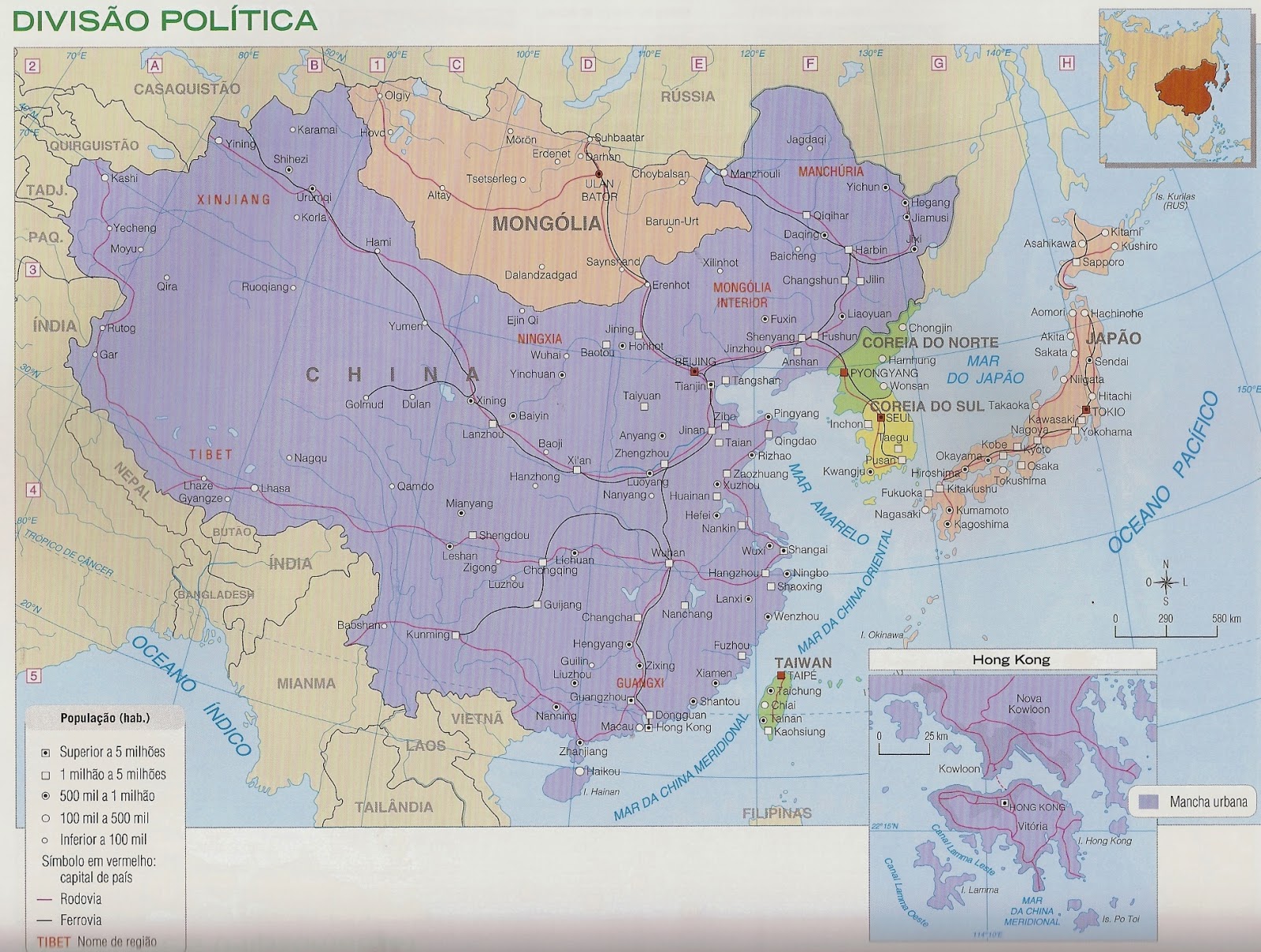 Extremo Oriente; Ásia Oriental; Sudeste Asiático